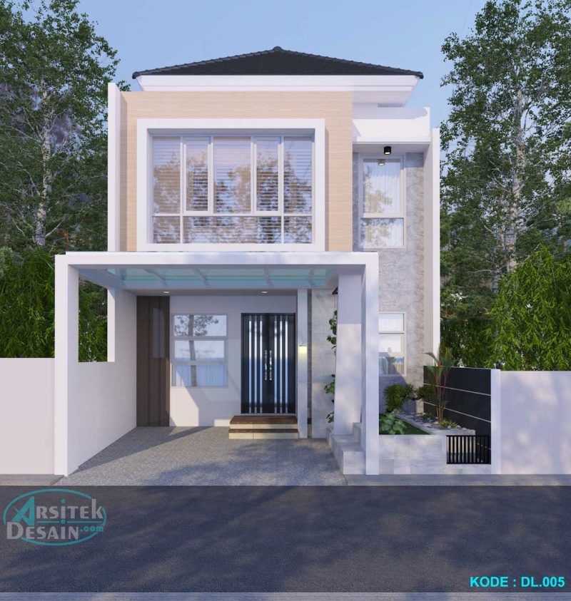 Desain Rumah Type 150 Lebar 7.5 Meter - Arsitek Desain